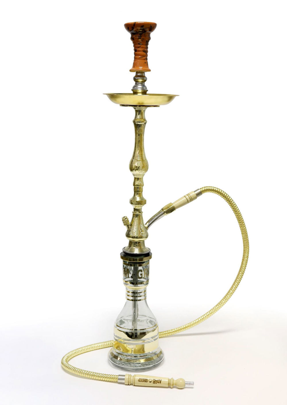 Adam Group Two Floor Shika Gold Hookah – 31" Premium Egyptian Pipe