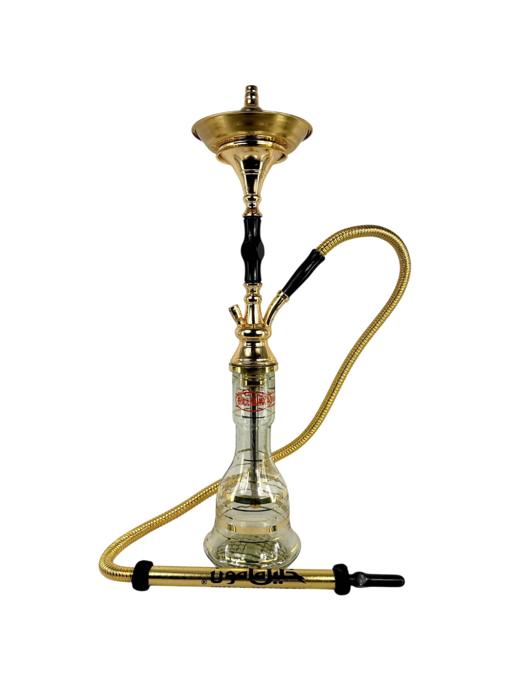 Khalil Mamoon Gold Black Center Hookah | Premium Egyptian Hookah | B2Hookah